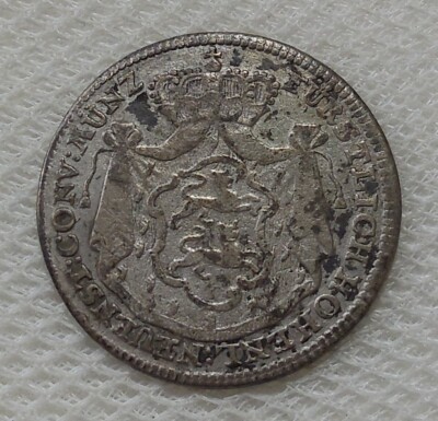 1770 HOHENLOHE NEUENSTEIN OEHRINGEN GERMAN STATES 10 KREUZER SILVER ...