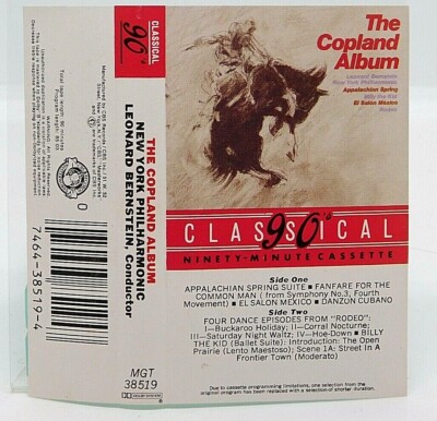 Cassette The Copeland Album Leonard Bernstein New York Philharmonic 85 ...