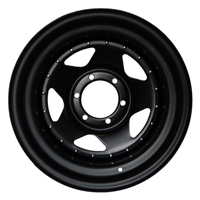 17X7 JOHN RED STEEL BLACK MATT RIMS WHEELS 6X114,3 ET0 NAVARA D40 D23 ...