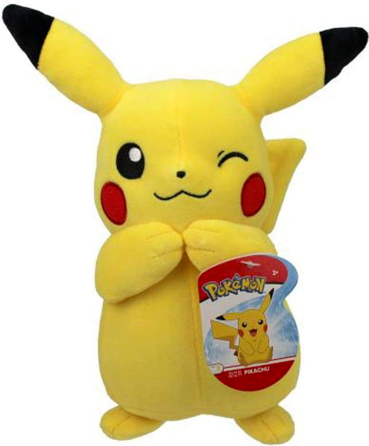 POKEMON PIKACHU WINKING 8" PLUSH SOFT TOY BRAND NEW WITH TAGS OFFICIAL ...