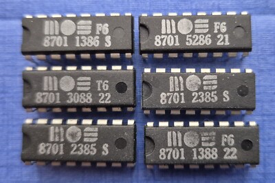 (6x) MOS 8701 Clock Generator Timing Chips for Commodore 64/128 GENUINE ...