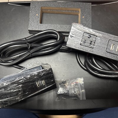 x2 Furniture Power Distribution Unit - 1 AC Outlet + 2 USB Ports with ...