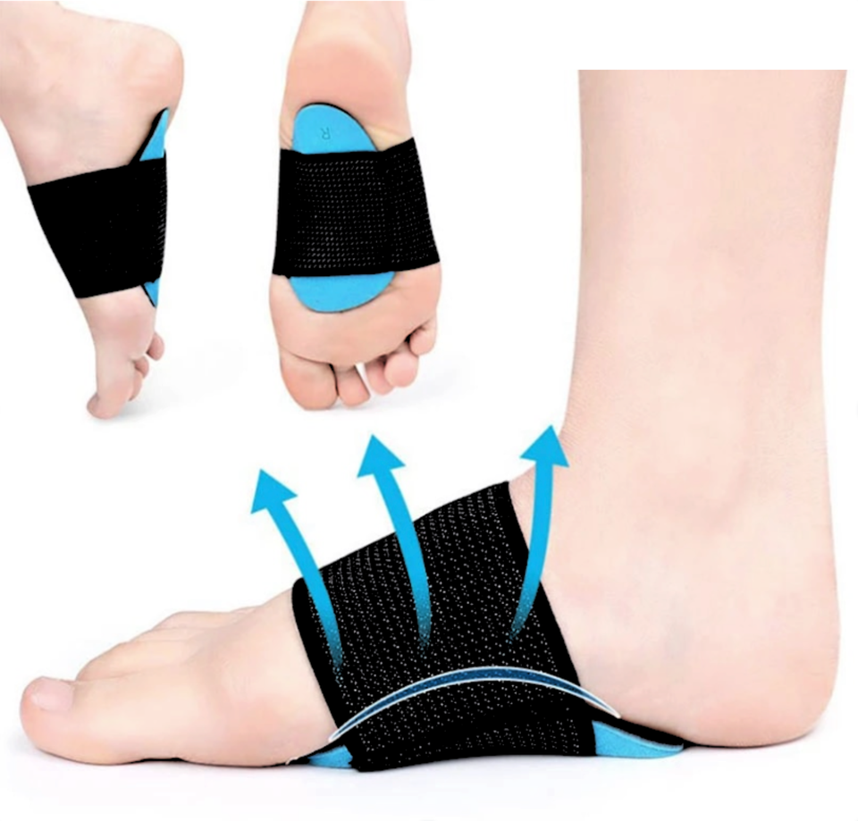 PAIR FOOT ARCH SUPPORT FLAT FEET FALLEN ARCH PLANTAR FASCIITIS INSOLE ...