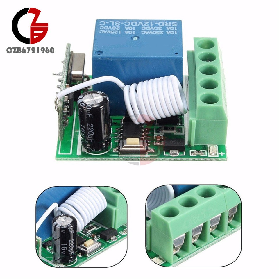 DC12V 10A 1CH Single Channel Wireless Relay RF Remote Control 315MHz ...
