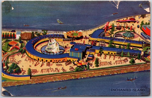 Chicago Illinois IL, 1933 Exposition, Enchanted Island Amusement Park ...