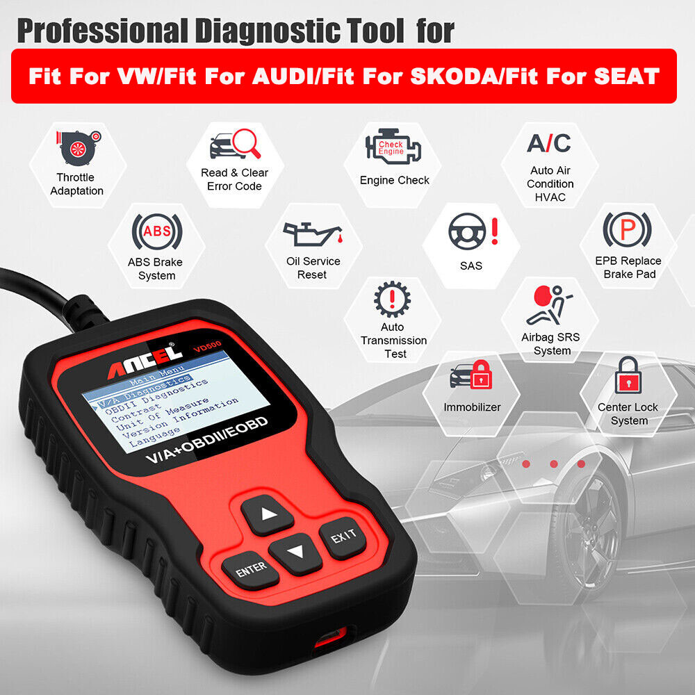 Fit For Audi OBD2 Scanner ABS SAS Code Reader Diagnostic Tool Reset EPB ...