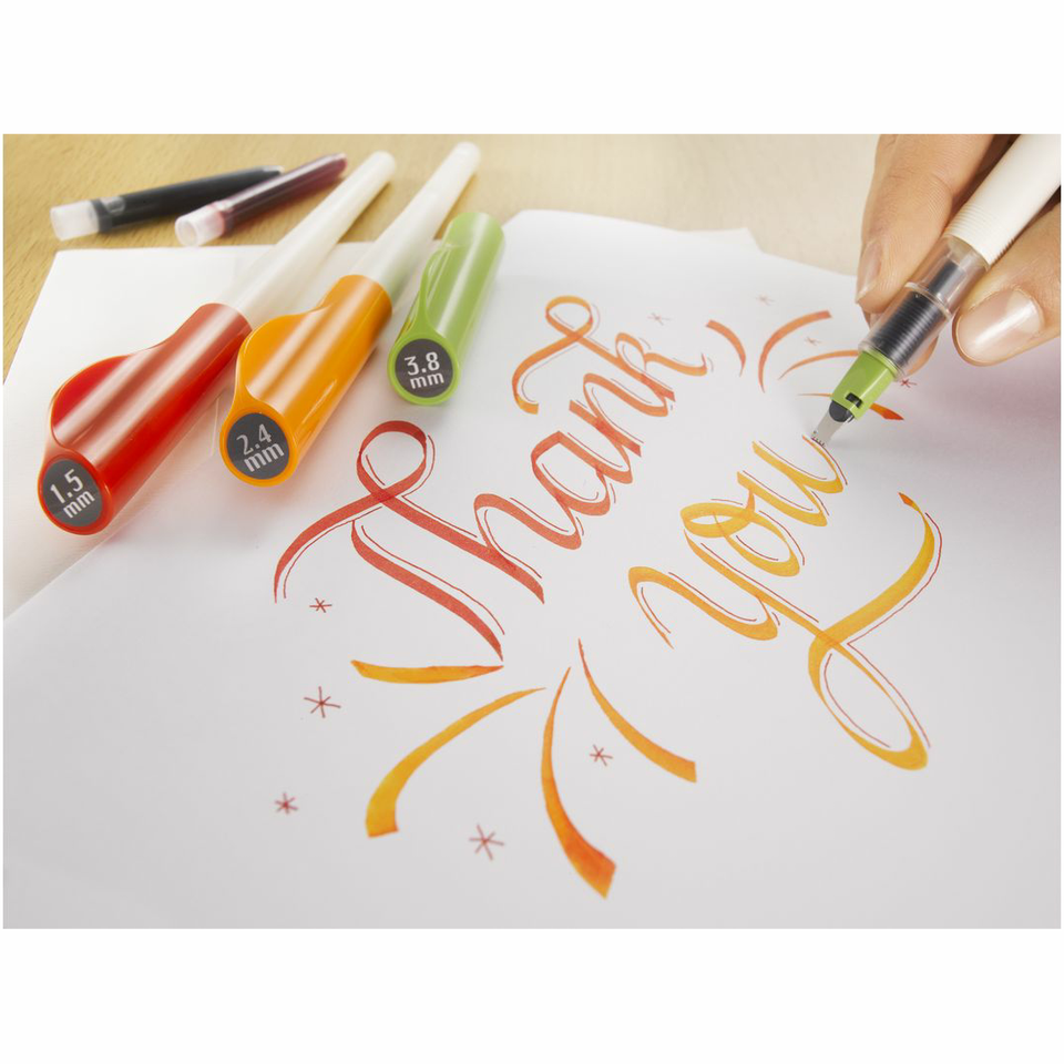 Pilot Parallel Calligraphy Pen Set of 6 Widths 1.5 2.4, 3.0, 3.8, 4.5 ...