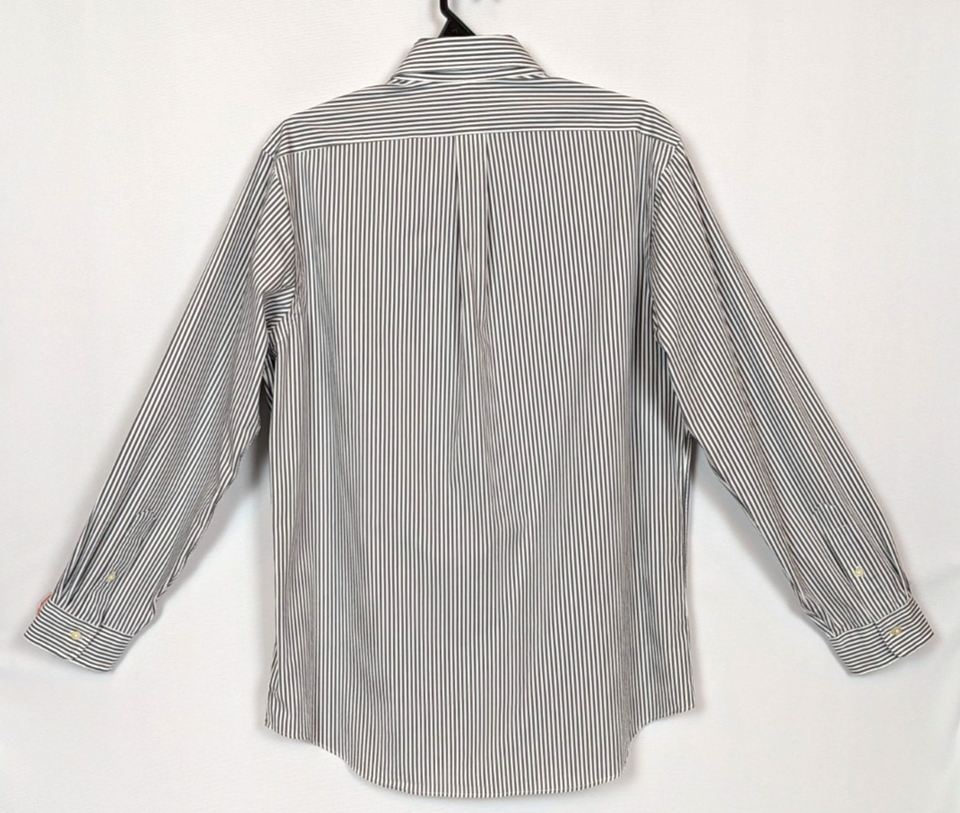 Polo Ralph Lauren Men's Gray White Cotton Elastane Striped Long Sleeve ...