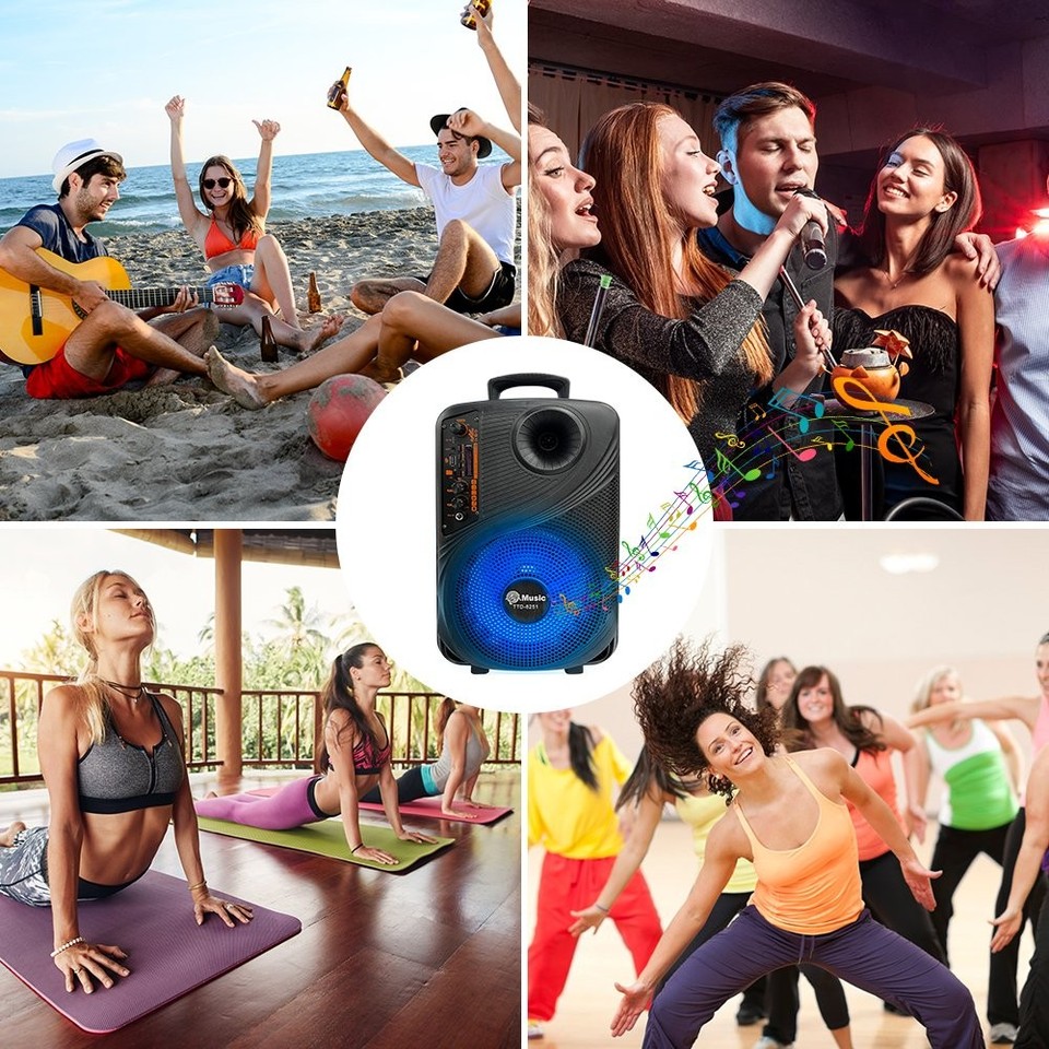 Portable Heavy Bass Bluetooth Speaker Subwoofer Party Sound System ...