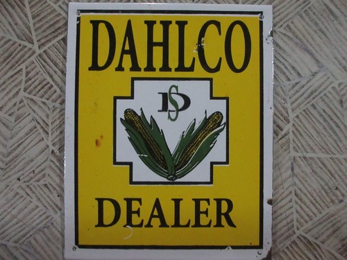 Porcelain Dahlco Dealer Enamel Metal Sign Plate Size 10" x 8" Inches | eBay
