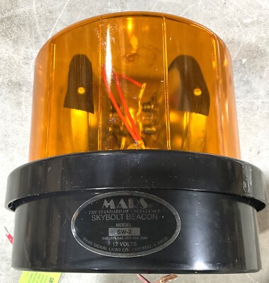 TRI LITE MARS AMBER WARNING LIGHT SW2-12BP/A 12 VOLT ROTATING | eBay