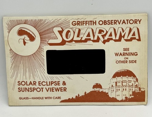 Griffith Park Observatory Solarama VINTAGE 1990 Solar Eclipse & Sunspot ...
