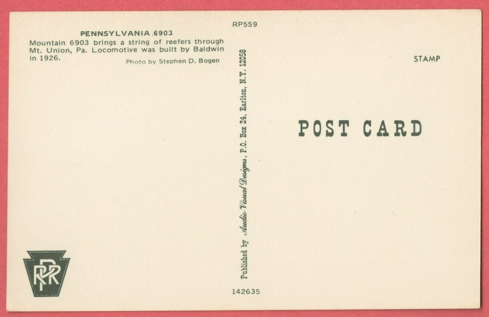 Pennsylvania Mountain 6903 Baldwin Steam Loco Mt Union PA Train ...