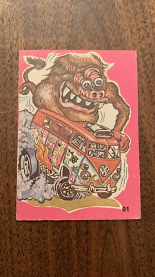 FANTASTIC ODD RODS sticker/card #91 Donruss 1973 PINK series VW ...