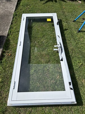 White Aluminium Door In Frame | eBay