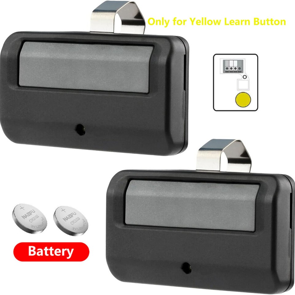 2 For 891LM Liftmaster Chamberlain Garage Door Opener Remote Yellow ...