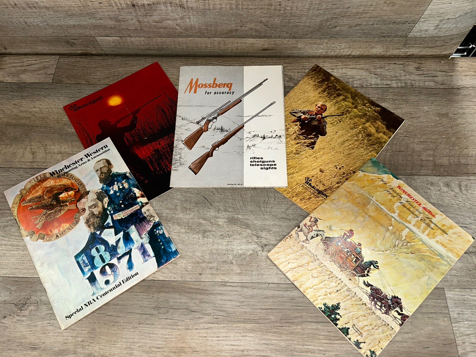 Vintage Lot Of 5 Gun Firearm Catalogs Brochures Mossberg Ithaca ...