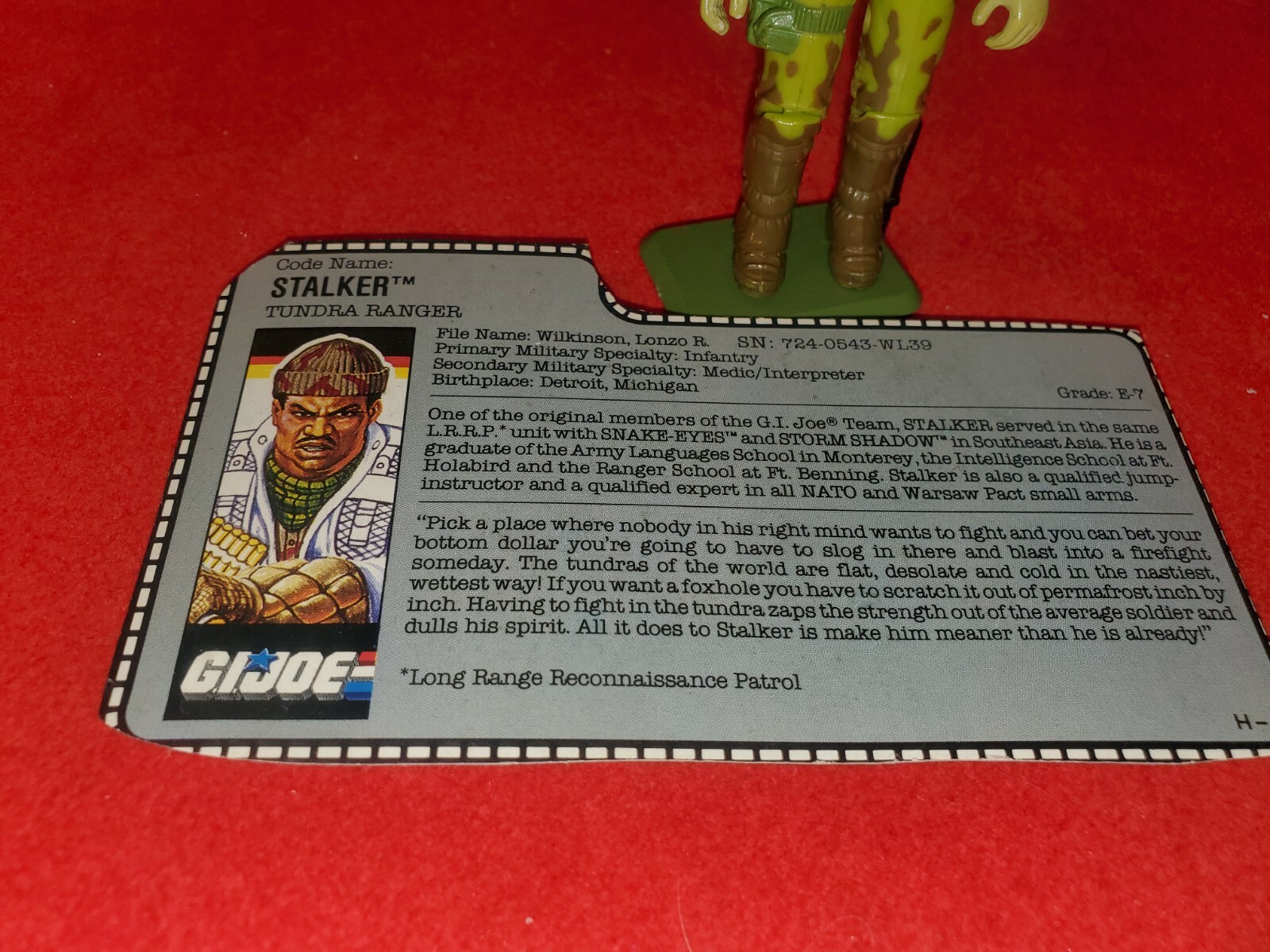 Vintage 1989 GI Joe STALKER Version 2 ARAH 3.75" Figure Tundra Ranger w ...