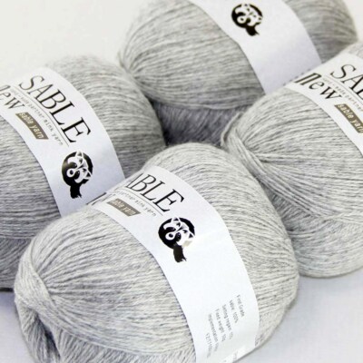 4Ballsx50g Pure Sable Cashmere Hand Knitwear Wool Shawls Soft Crochet ...