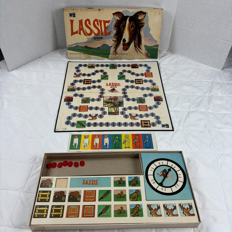 Vintage 1965 LASSIE Board Game CBS TV Series INCOMPLETE Boxed T Cohn ...