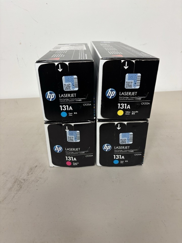 4PK For HP 131A Toner for LaserJet 200 OEM GENUINE CYAN (x2) YELLOW ...