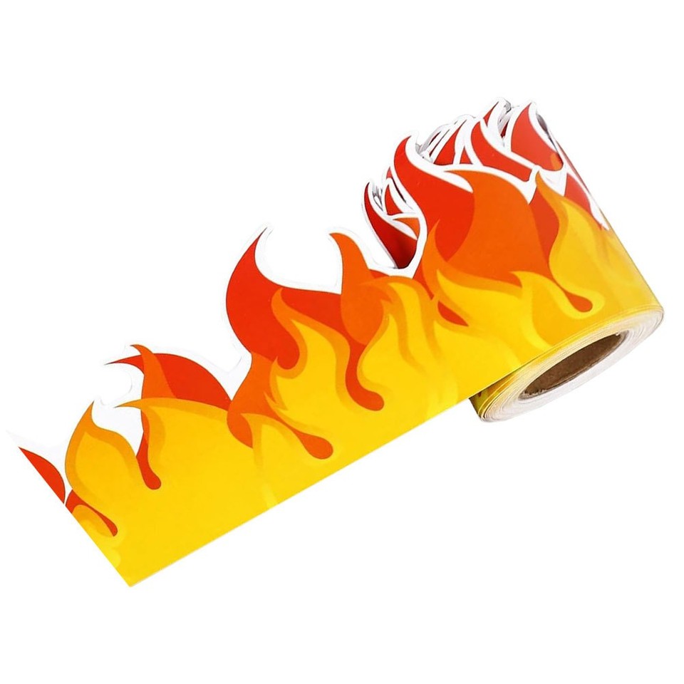 Flame Border Sticker Bulletin Board Decorations for Classroom Decal ...