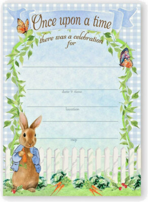50 BIRTHDAY PARTY INVITES PETER RABBIT - SAME DAY DISPATCH - FREE FAST ...