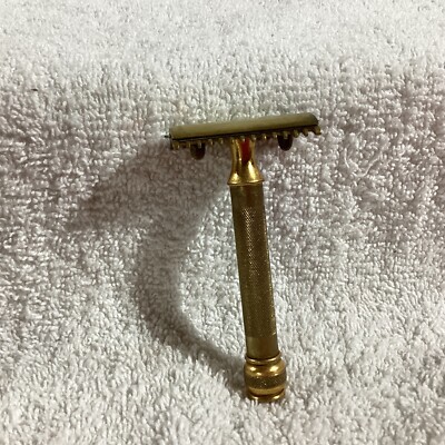 Vintage Gillette Regus Razor Brass With Gold Tone - Double Sided | eBay