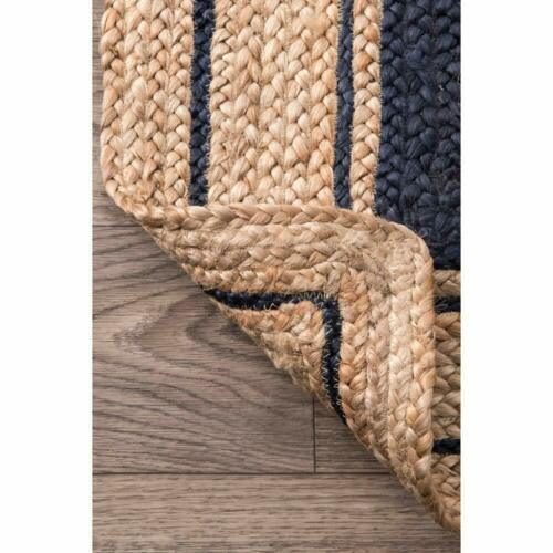 Rug Natural Jute Hand Braided Oval Shape Reversible Braided Modern ...