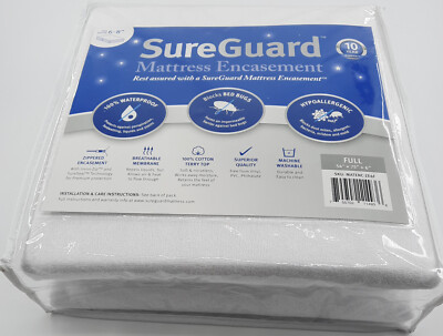 SureGuard Bed Bug Waterproof Mattress Encasement 54x75x6 In Protector ...