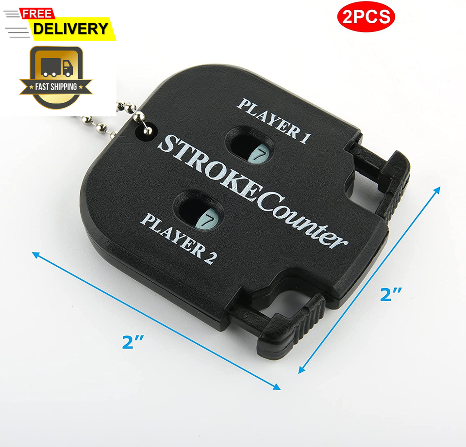 YZWDTGS Pack of 2 Mini Golf Score Shot Stroke Counter Clicker Keychain ...