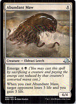 Abundant Maw Magic The Gathering Eldritch Moon Light Play | eBay