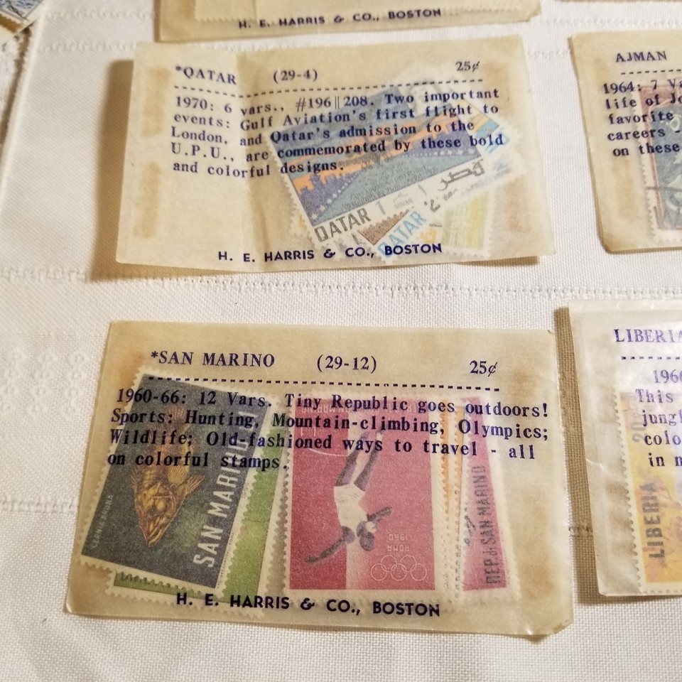 H.E. Harris Stamp Co Worldwide Stamps Lot of 15 Countries | eBay
