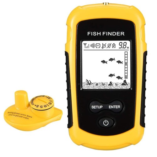 Sonar Handheld Fish Finder Transducer Portable Water Depth Finder Boat ...