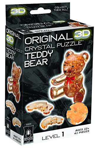 Bepuzzled Original 3D Crystal Puzzle - Teddy Bear - Fun yet challenging ...