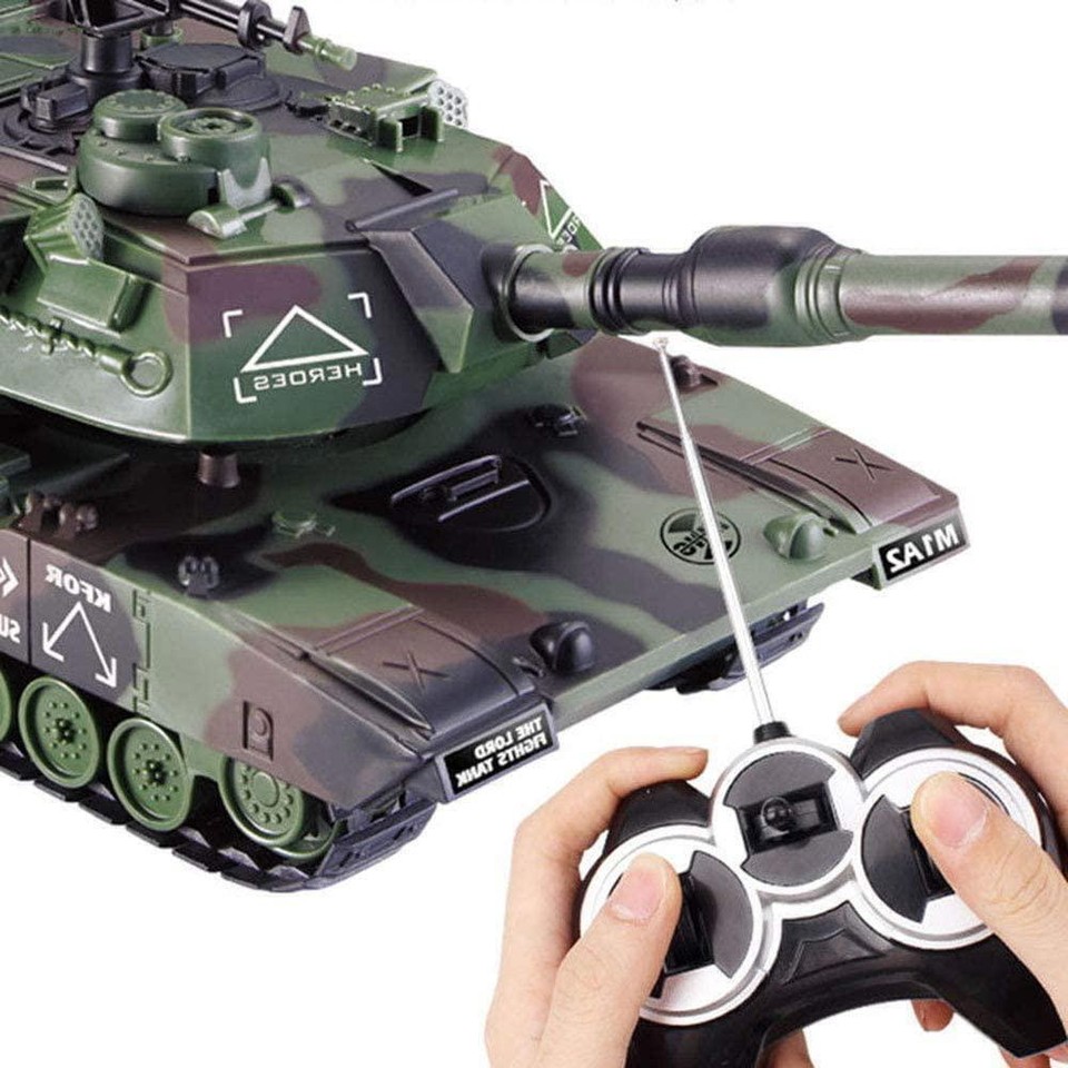 1:32 Main Battle Tank Military War Remote Control w/ Shooting Bullets ...