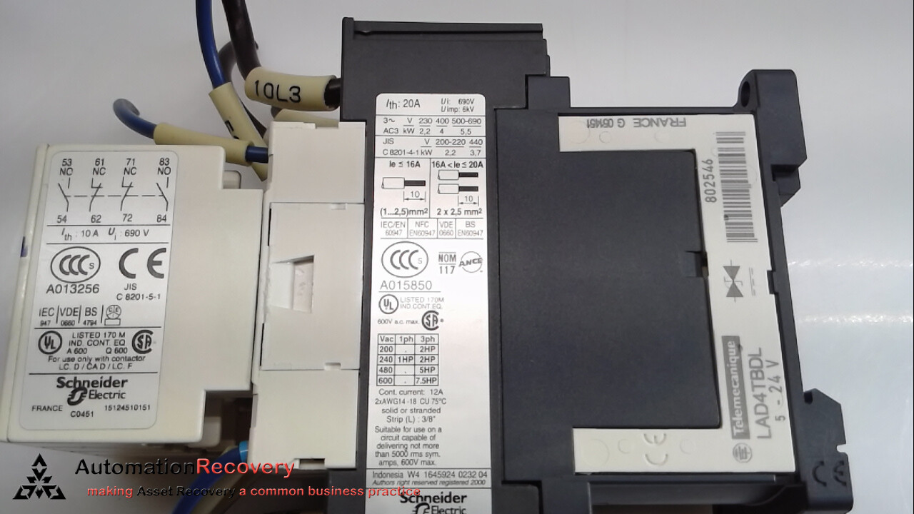 Telemecanique AC Contactor Lc1-d093 200v Coil 25a for sale online | eBay