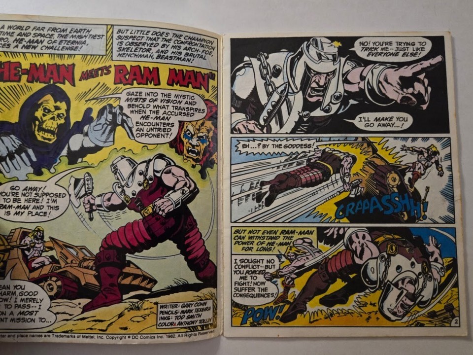 He-Man Mini Comic - He-Man Meets Ram-Man - Vintage 1982 | eBay