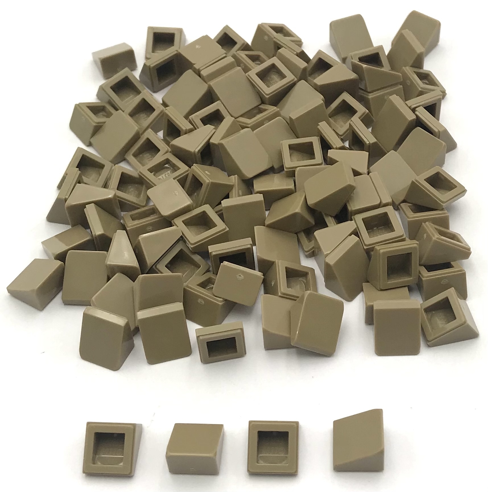 Lego 100 New Dark Tan Slopes 30 1 x 1 x 2/3 Pieces | eBay
