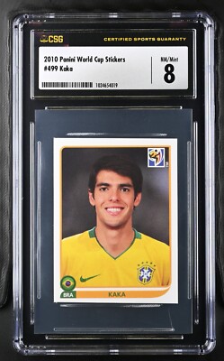Csg 8 sticker #499 Ricardo Kaka Brazil FIFA WC South Africa 2010 Panini ...
