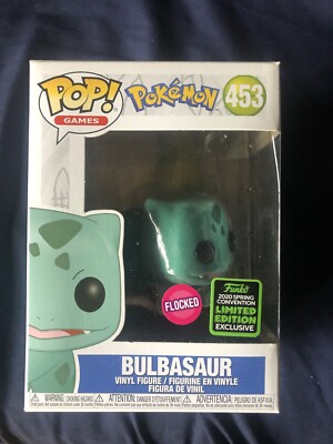 Funko Pop! Vinyl: Pokémon - Bulbasaur (Flocked) (Exclusive) #453 ...