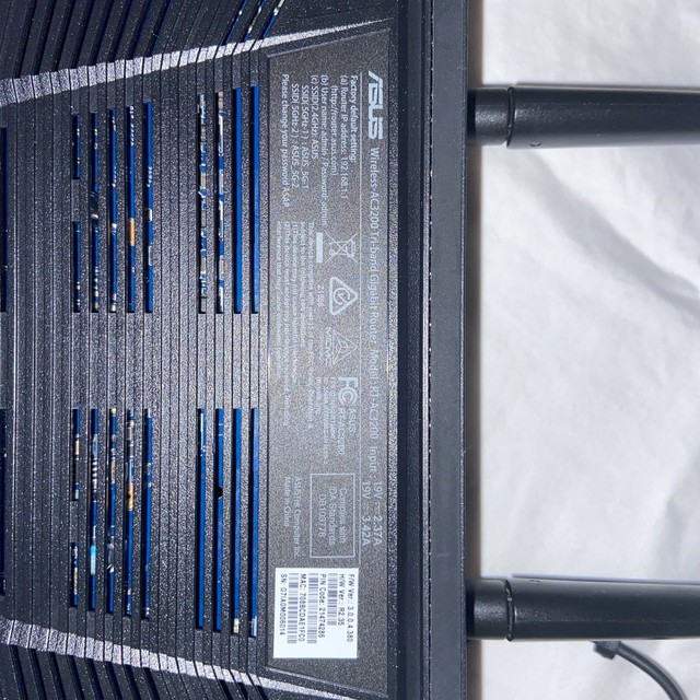 ASUS RT-AC3200 1300 Mbps 4 Port Tri-Band Wireless Router (RT-AC3200 ...