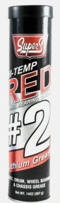 SUPER S HI-TEMP RED LITHIUM GREASE #2 WHEEL BEARING & CHASSIS 425593 ...
