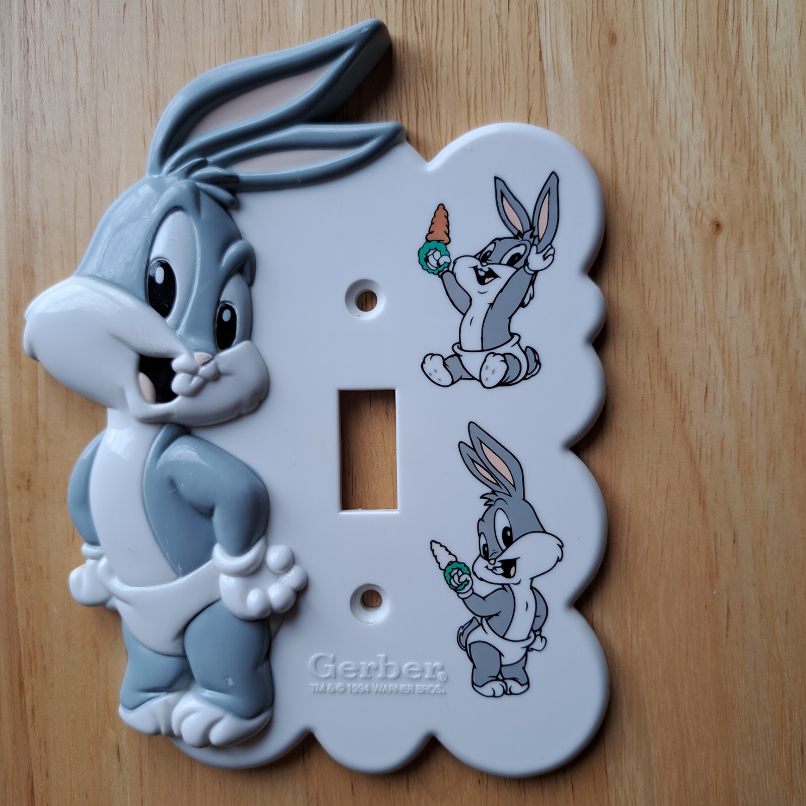Vintage Gerber Baby Bugs Bunny Looney Tunes Light Switch Plate Wall ...
