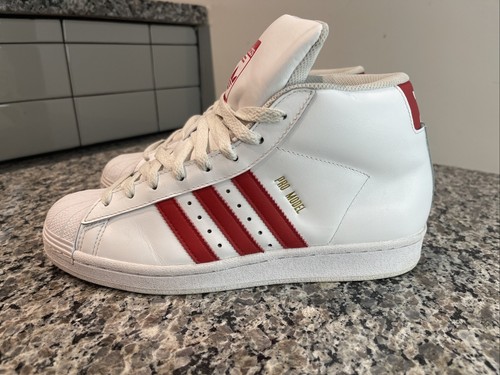 Adidas Pro Model J White / Red Leather size 7 | eBay