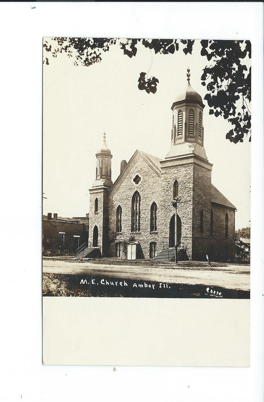 Real Photo Postcard Post Card Amboy Illinois Ill Il M E Church | eBay