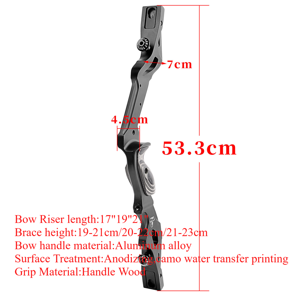 17''19''21'' Archery ILF Aluminum Recurve Bow Riser Takedown Target ...