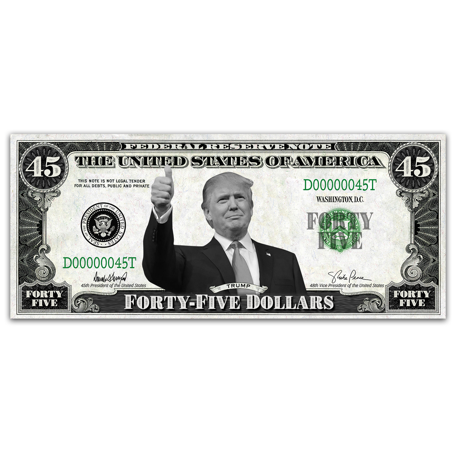 Donald Melania Trump TWO PACK Collectible United States Novelty 45 ...