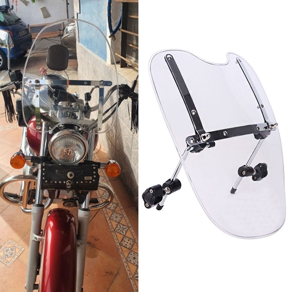 Detachable Windshield Windscreen For Harley Dyna Softail Sportster XL ...