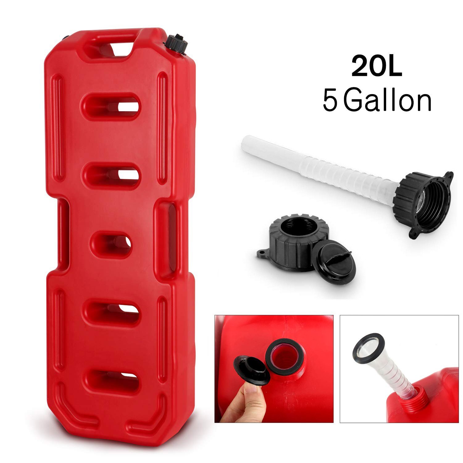20L 5gallon Oil Can Gas Spare Container Pot Jerry Can Fuel Tank w ...